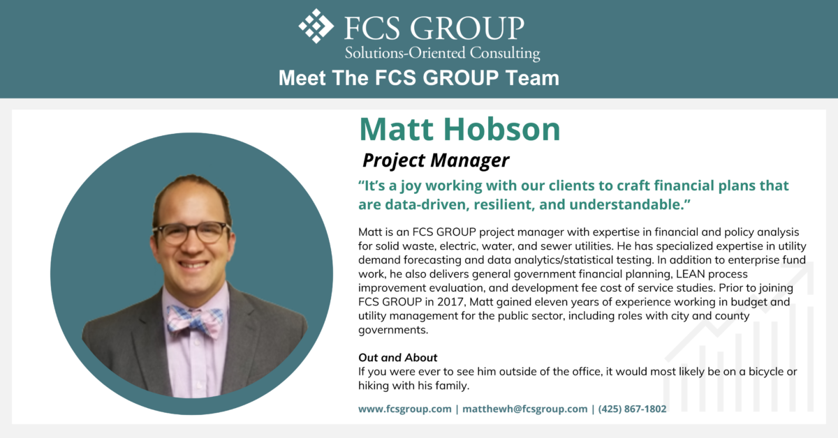 Meet The FCS GROUP Team - Project Manager, Matt Hobson - FCS Group
